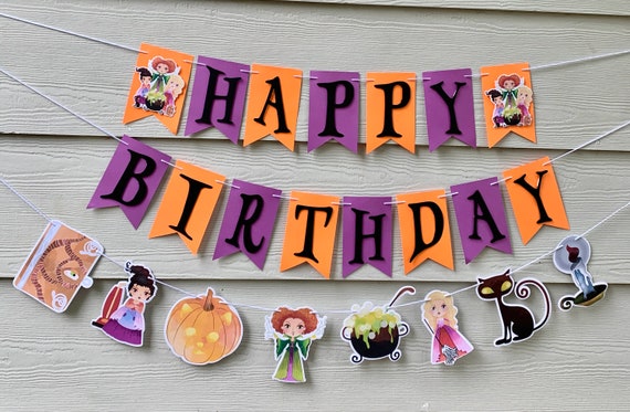 Halloween Party Horror Girls Birthday Banner Hocus Pocus Party | Etsy