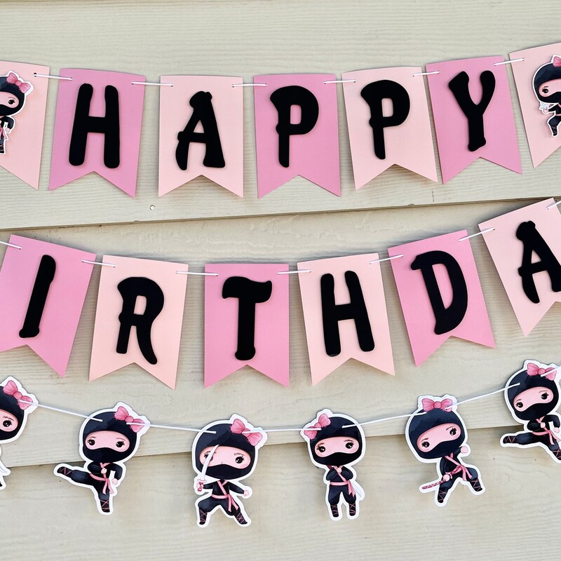 Ninja Birthday Banner - Etsy