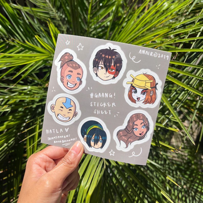 ATLA Gaang Sticker Sheet - Etsy