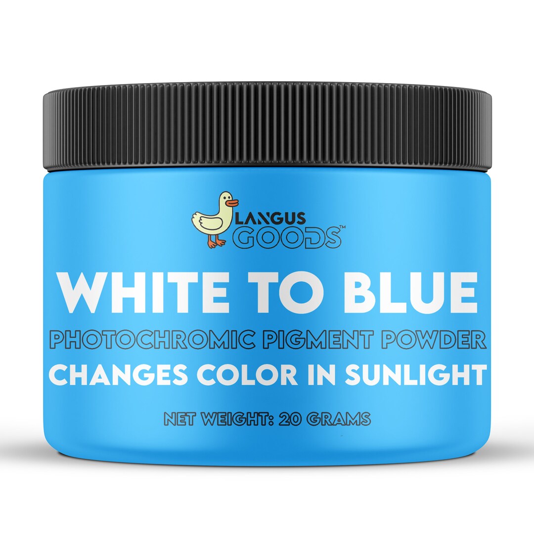 White to Blue Changing Photochromic Pigment Powder (changes Color in ...