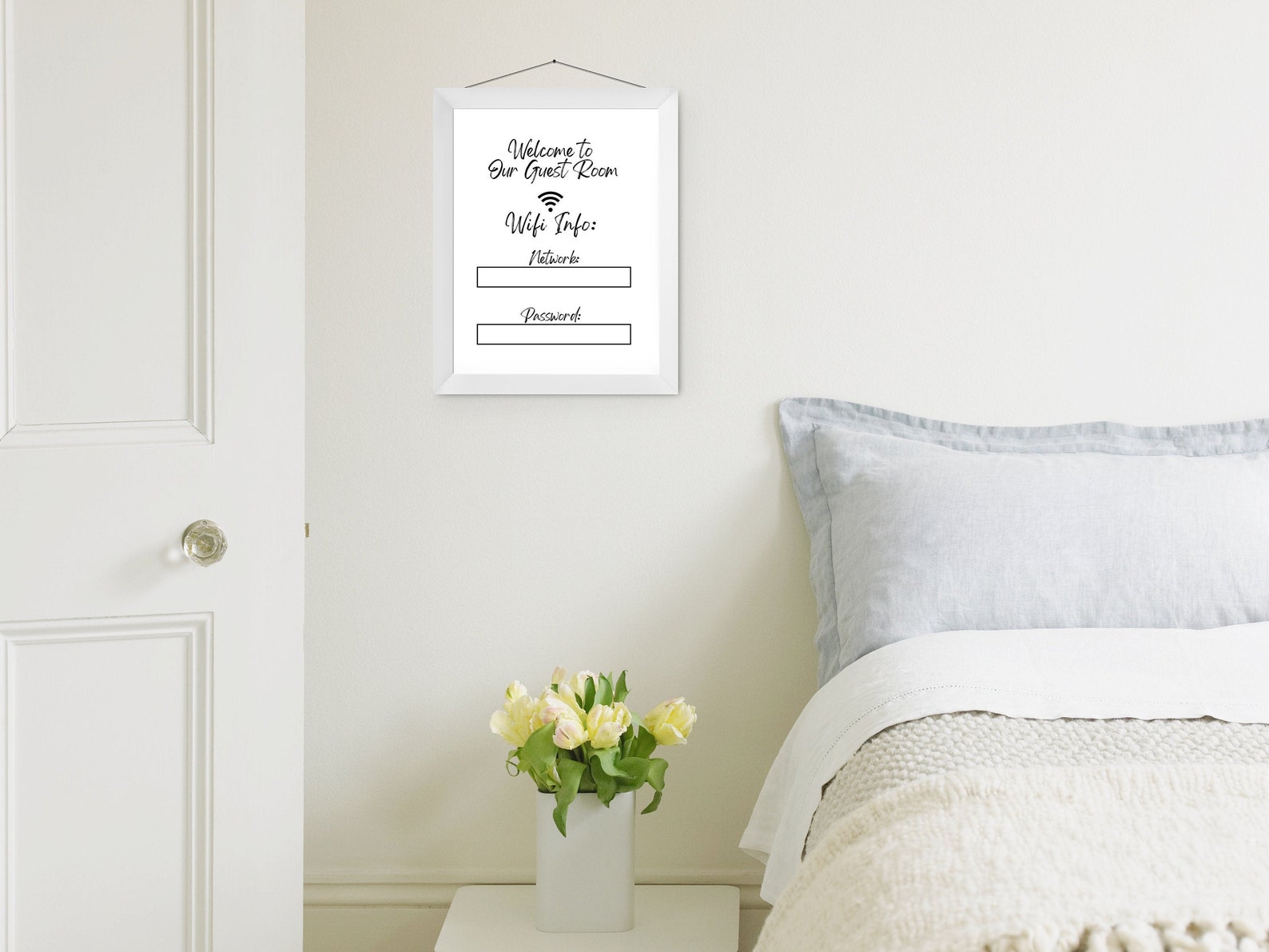 Guest Room Printable Wifi Sign - Etsy