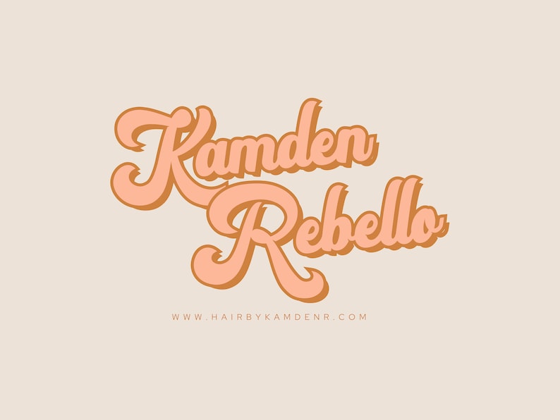 Retro Logo Design for Makeup Artist Photographer Hair - Etsy