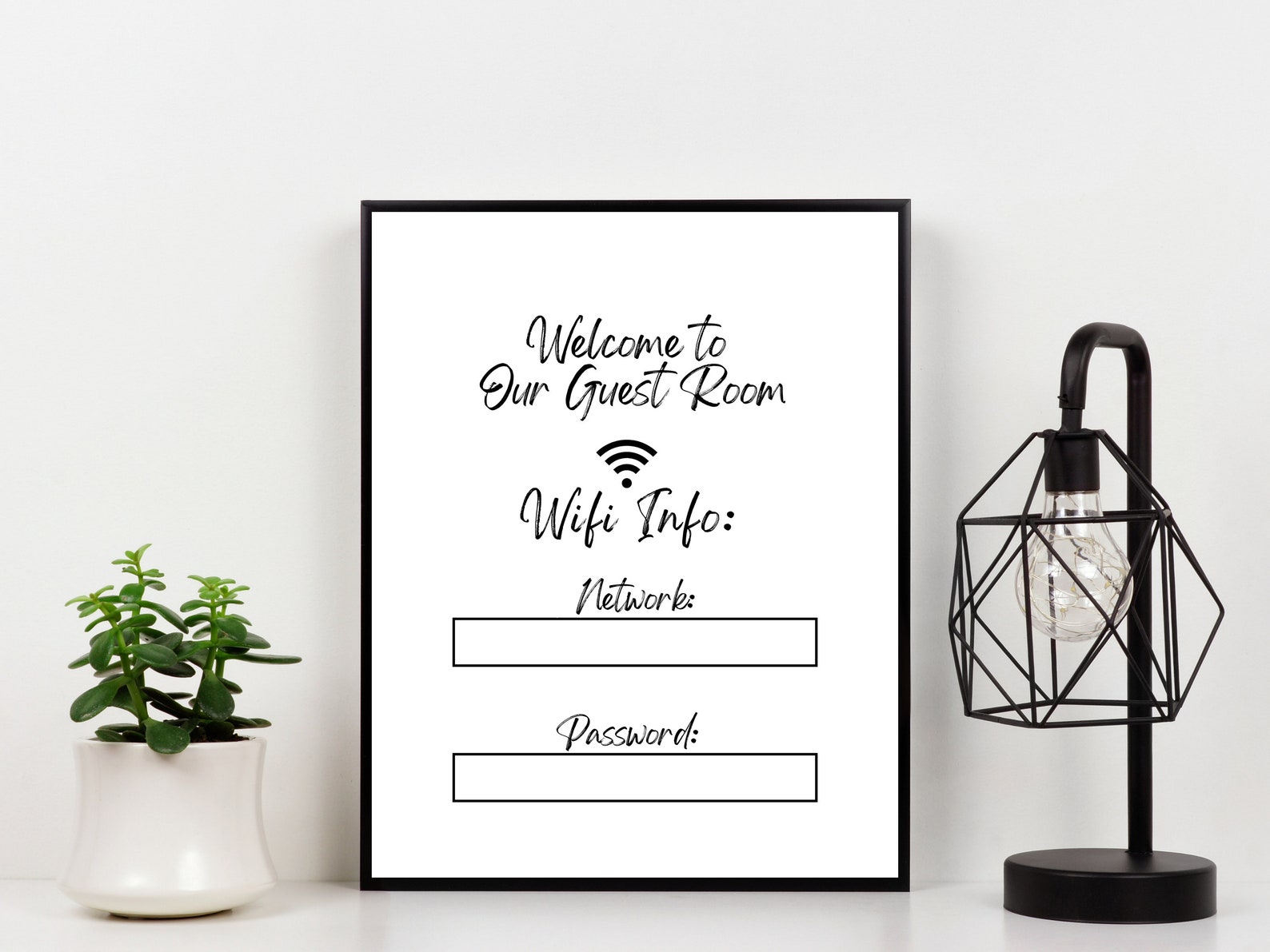 Guest Room Printable Wifi Sign - Etsy