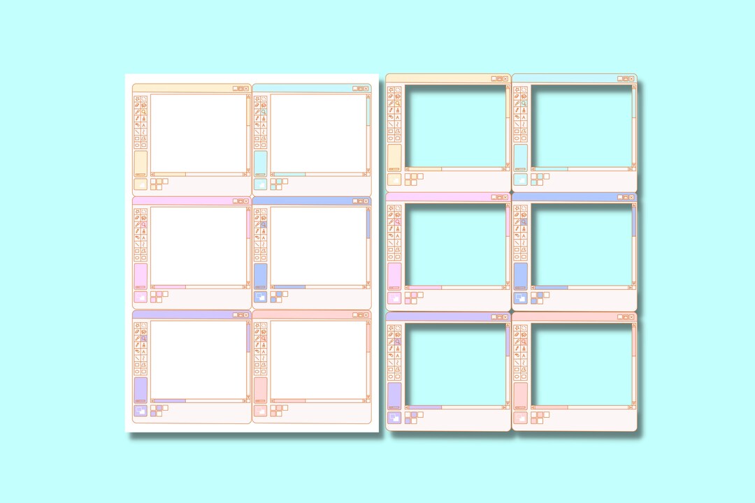 Pastel MS Paint Windows PNG Graphics Set, 90s/y2k Graphics Set ...