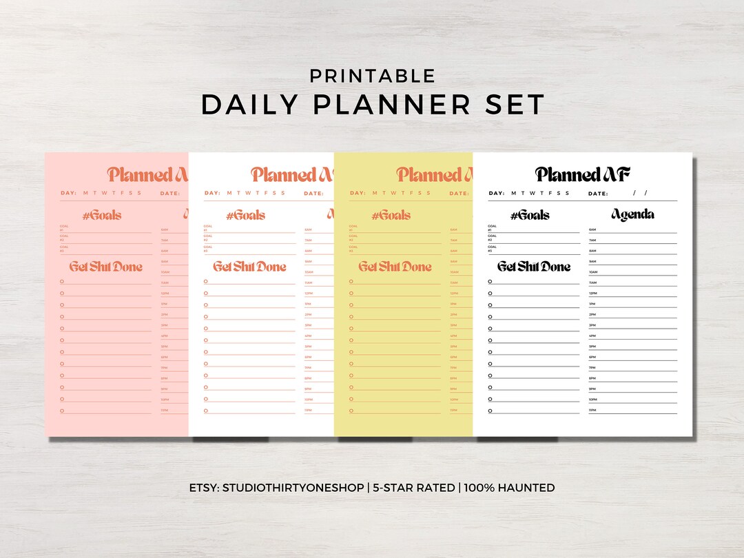 Printable Daily Planner, College/school/university Planner, Funny Day ...