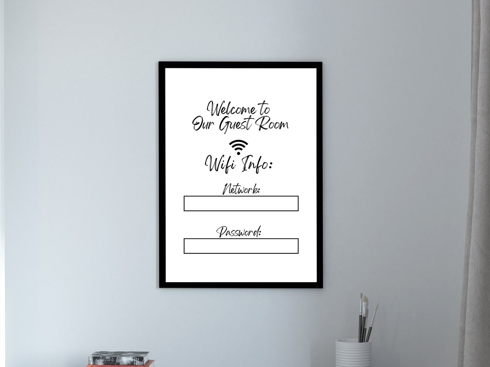 Guest Room Printable Wifi Sign - Etsy