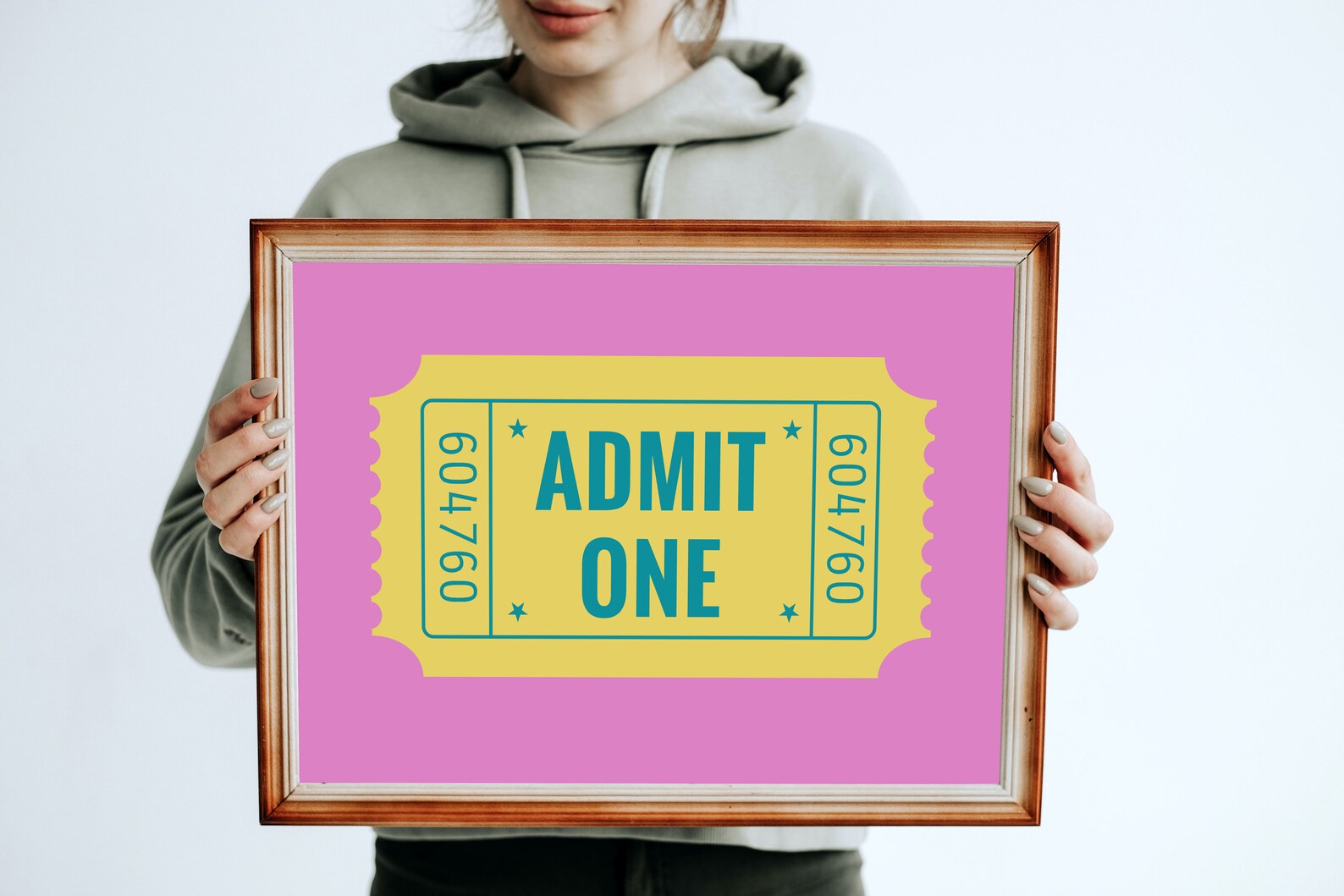 Pink & Yellow Pop Art Print, Ticket Art Print, Bold Print, Trendy Retro ...