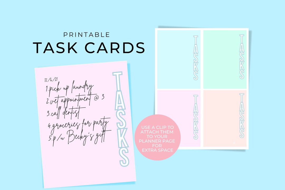 Printable Pastel Task Lists | To-do List, to Do Notes, Tasks, Planner ...