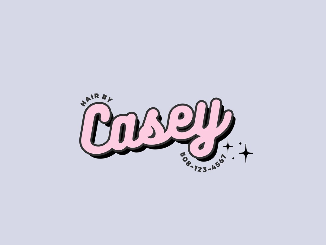 Premade Hair Stylist Logo | Cursive Logo Design, Premade Logo for Hair ...