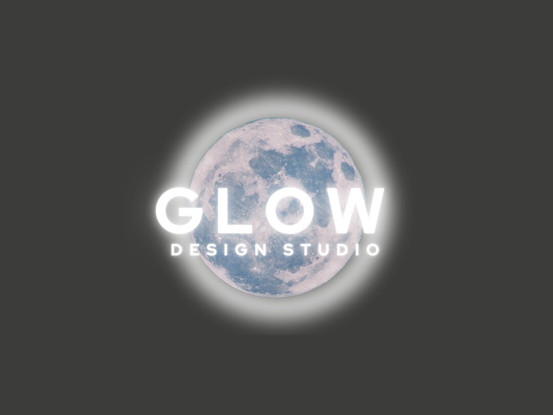 Cosmic Pre-made Logo | Moon Logo Design, Glowing Logo for Small ...