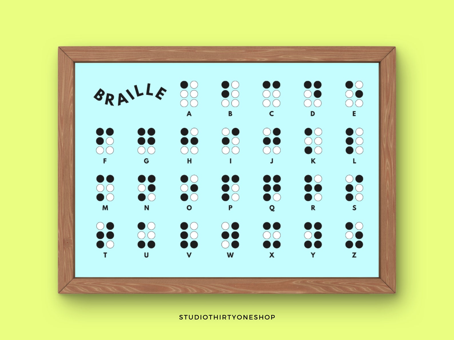 Braille Alphabet Chart Sets | Classroom Homeschool Posters, Braille ABC ...