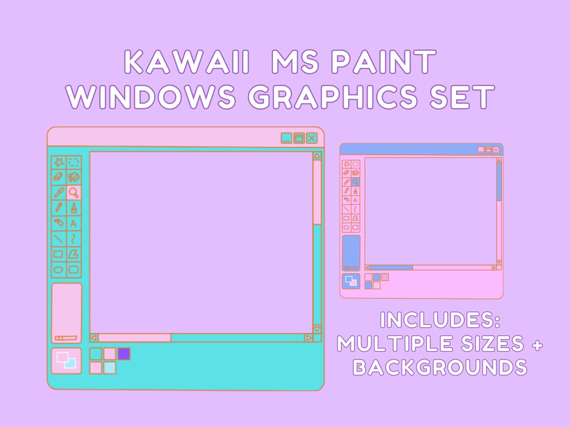 Kawaii MS Paint Windows Graphics | 1990's Retro MS Paint Windows ...