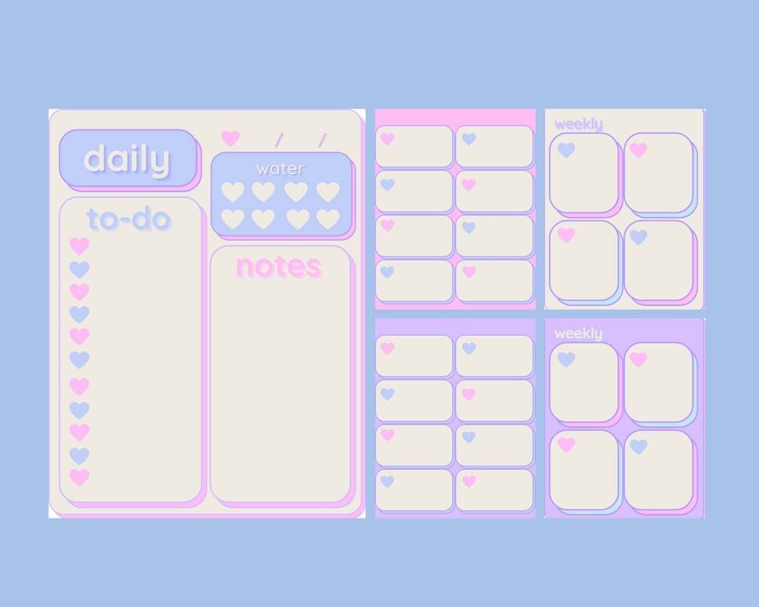 Printable Pastel Planner | Kawaii Weekly Planner, Kawaii Daily Planner ...