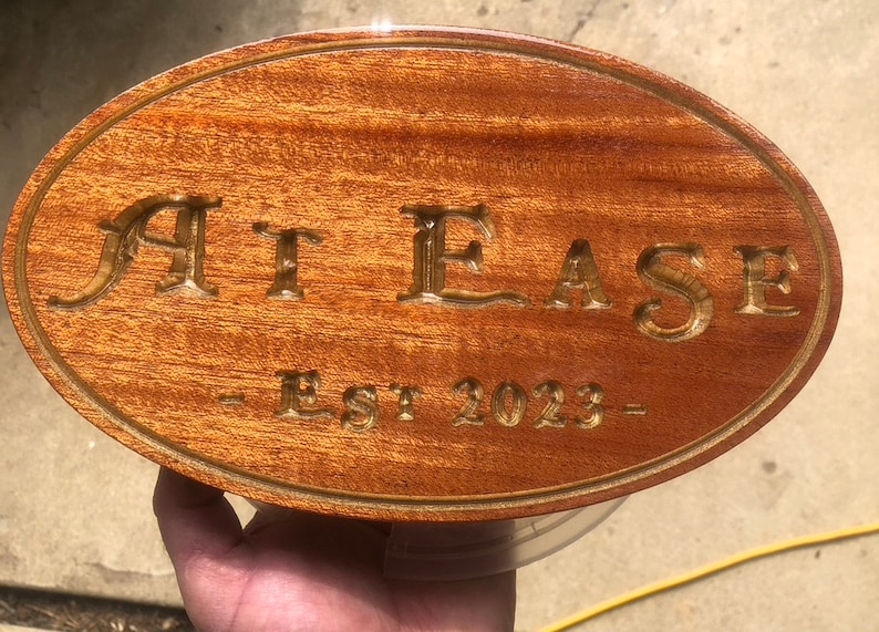 African Teak Trailboards (qty1) (name Board, Carved Signs, House ...