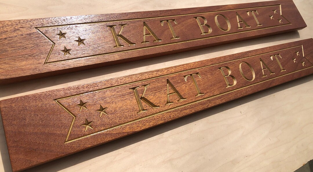 Custom Quarterboards -wood (qty 2) (name Boards, Signs, Carved Signs ...