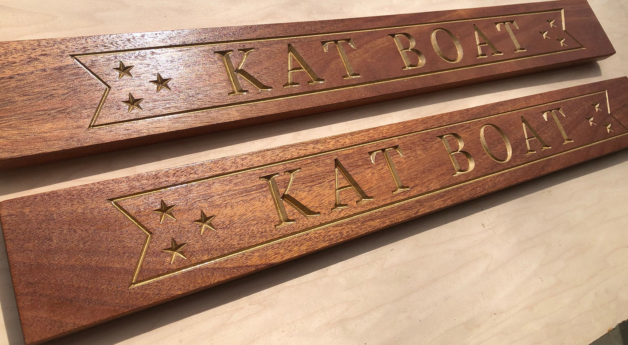 Custom Quarterboards -wood (qty 2) (name Boards, Signs, Carved Signs ...