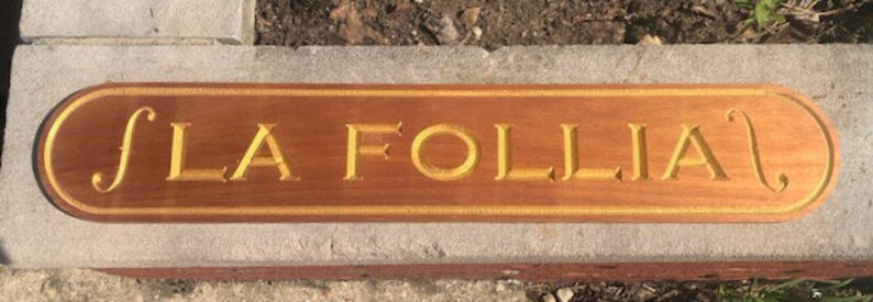 Mahogany Trailboards (qty1) (name Board, Carved Signs, House Address ...