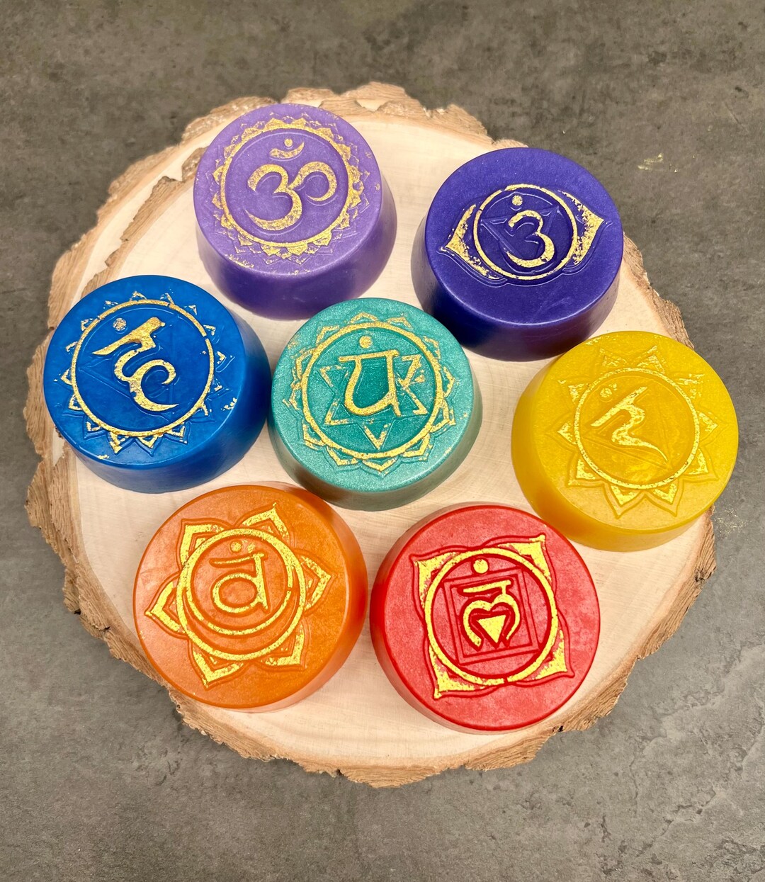 7 Chakras Soap Bars | Seven Charka Soap - Etsy