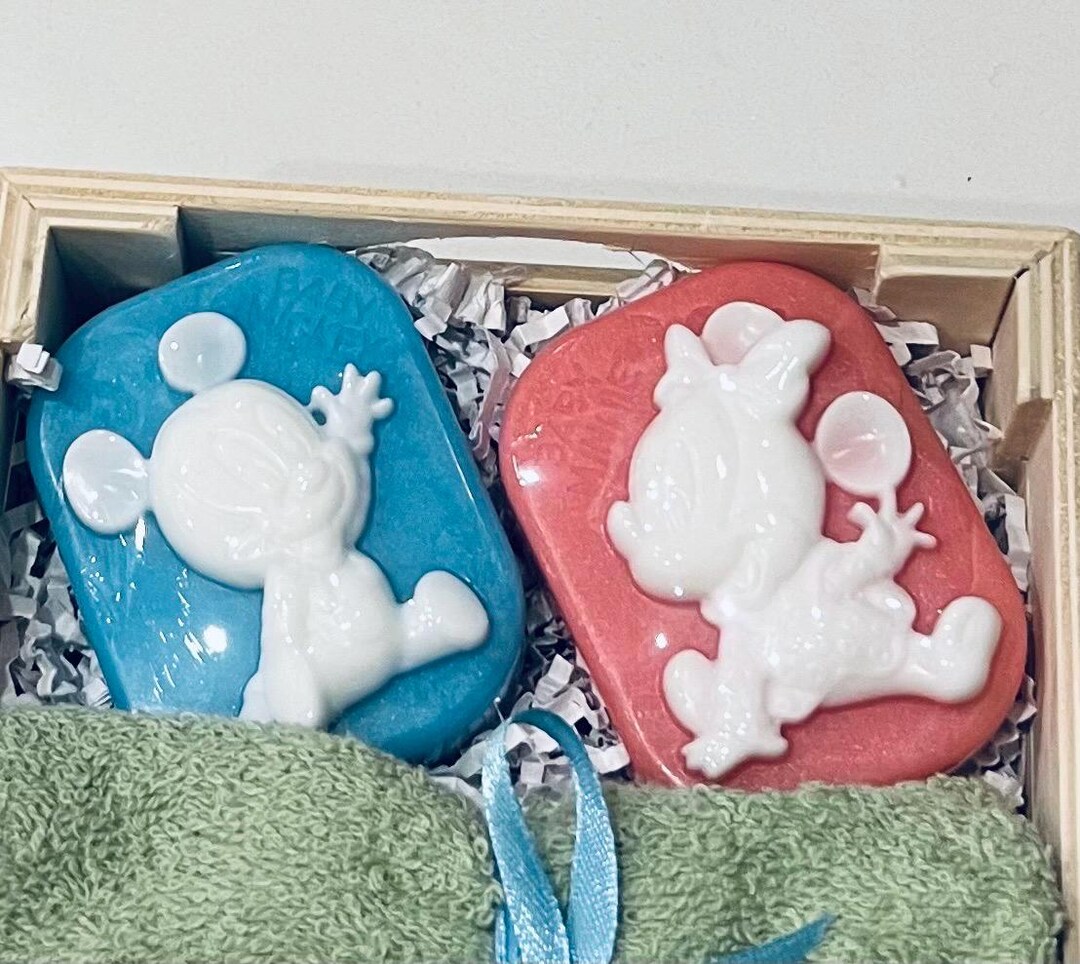 Mickey and Minnie Mouse Soap Bars - Etsy