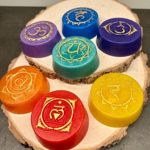 7 Chakras Soap Bars | Seven Charka Soap - Etsy