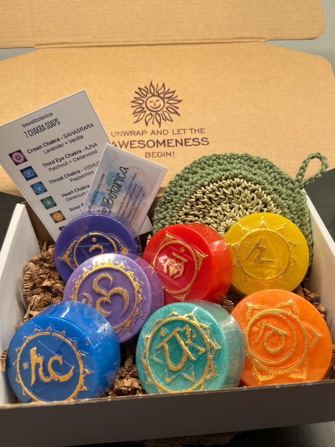 7 Chakras Soap Gift Set - Etsy