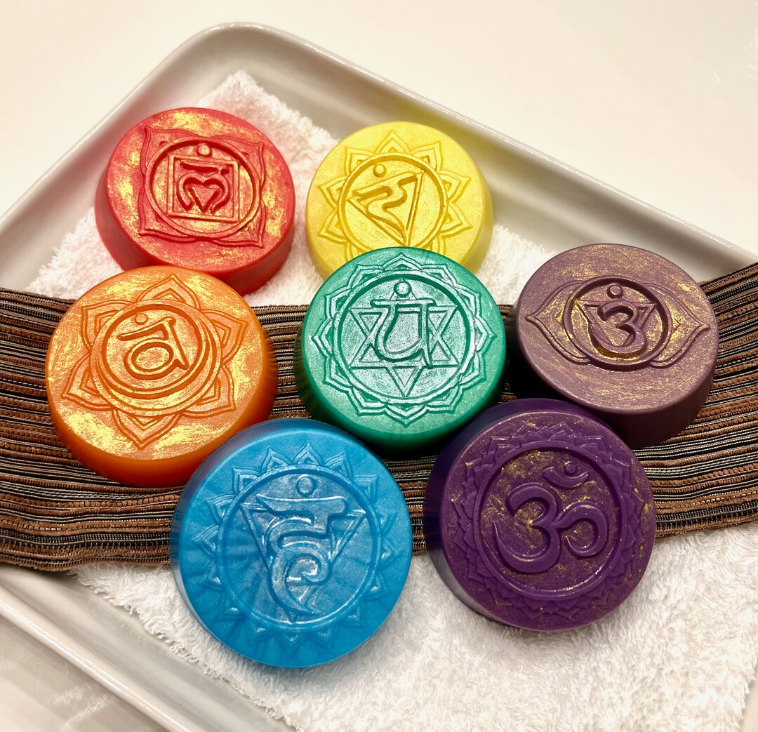 7 Chakras Soap Bars | Seven Charka Soap - Etsy