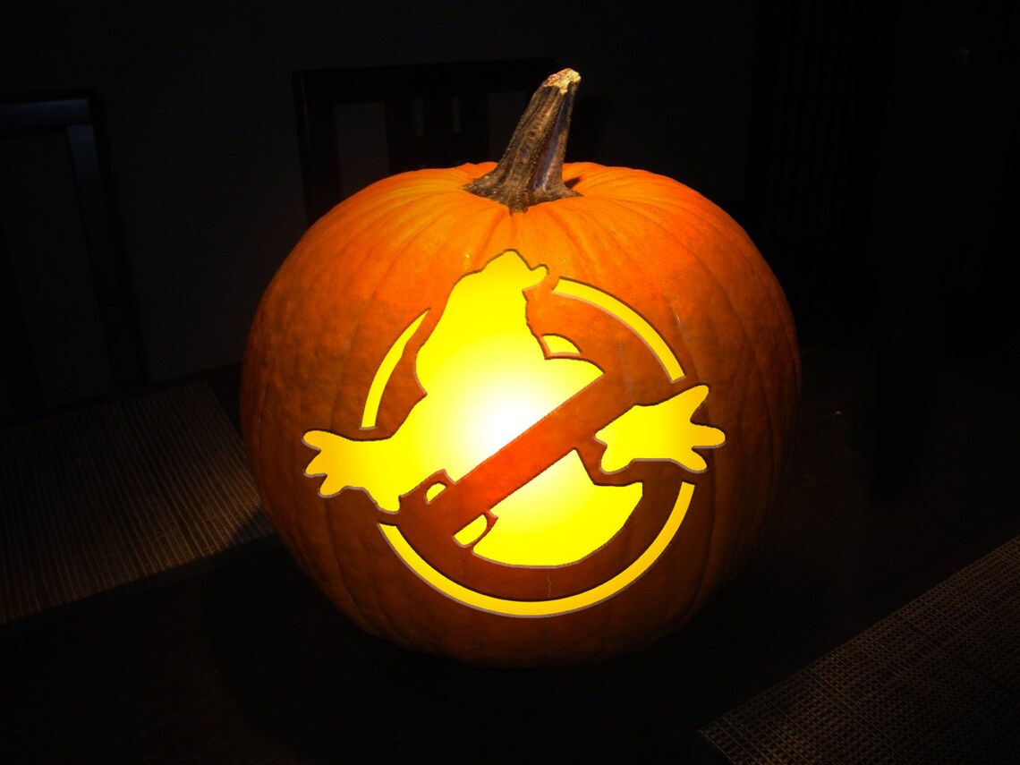 PUMPKIN CARVING TEMPLATE Ghostbusters Logo Digital Download Etsy