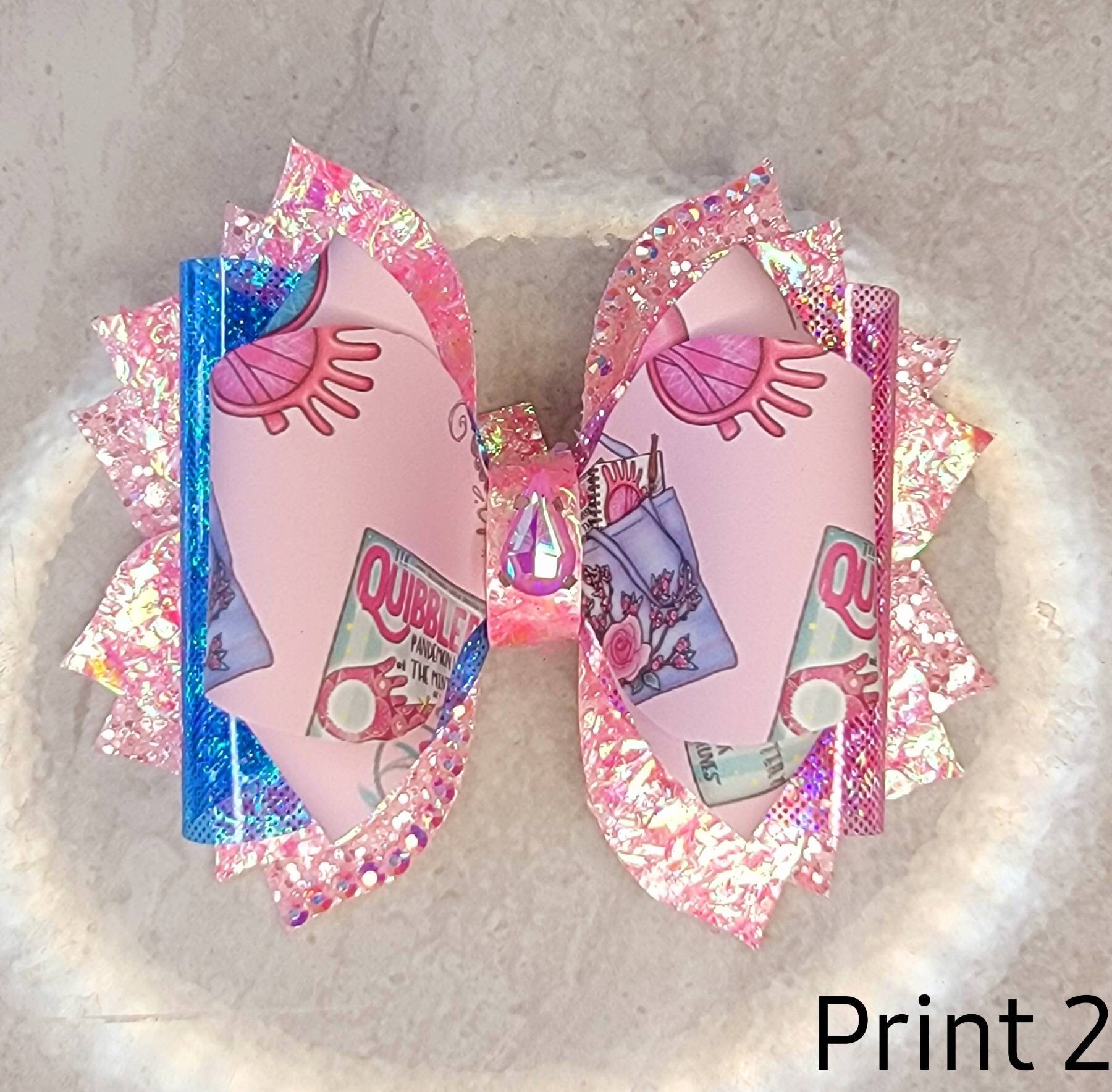 Luna Hair Bow Glitter Bow hot pink hair bow Hair Bows - Etsy.de