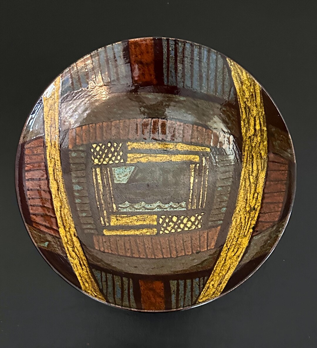 Vintage MCM Bahamian Art Pottery Bowl 1965 Artist Signed by Carl ...