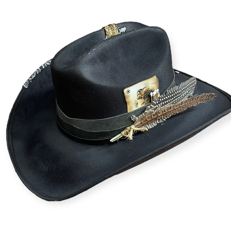 Black Cowboy Hat - Etsy