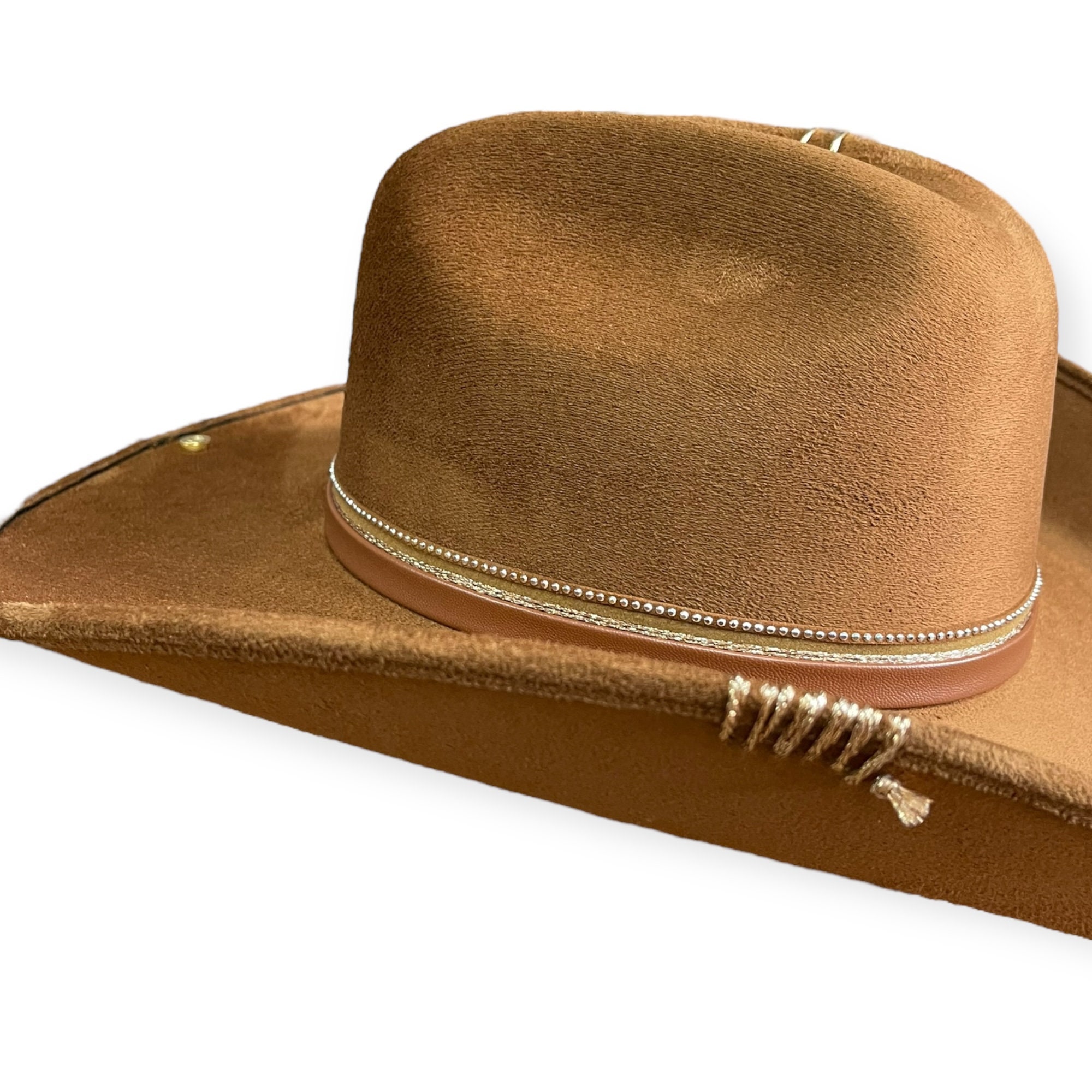 Women Brown Cowboy Hat - Etsy
