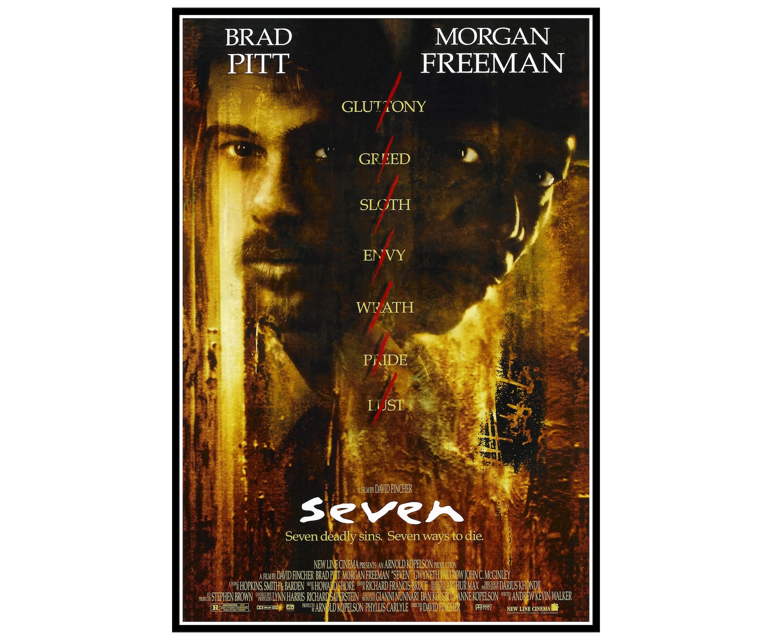 Seven Se7en Movie Poster Print and Canvas Print | Etsy Seven Se7en Movie Poster Print and Canvas Print | Etsy