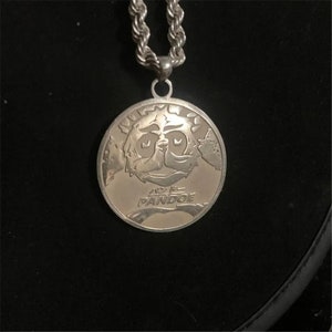 Custom Pendant Logo Shape Icon Pattern Engraved Custom Necklace Pendant ...