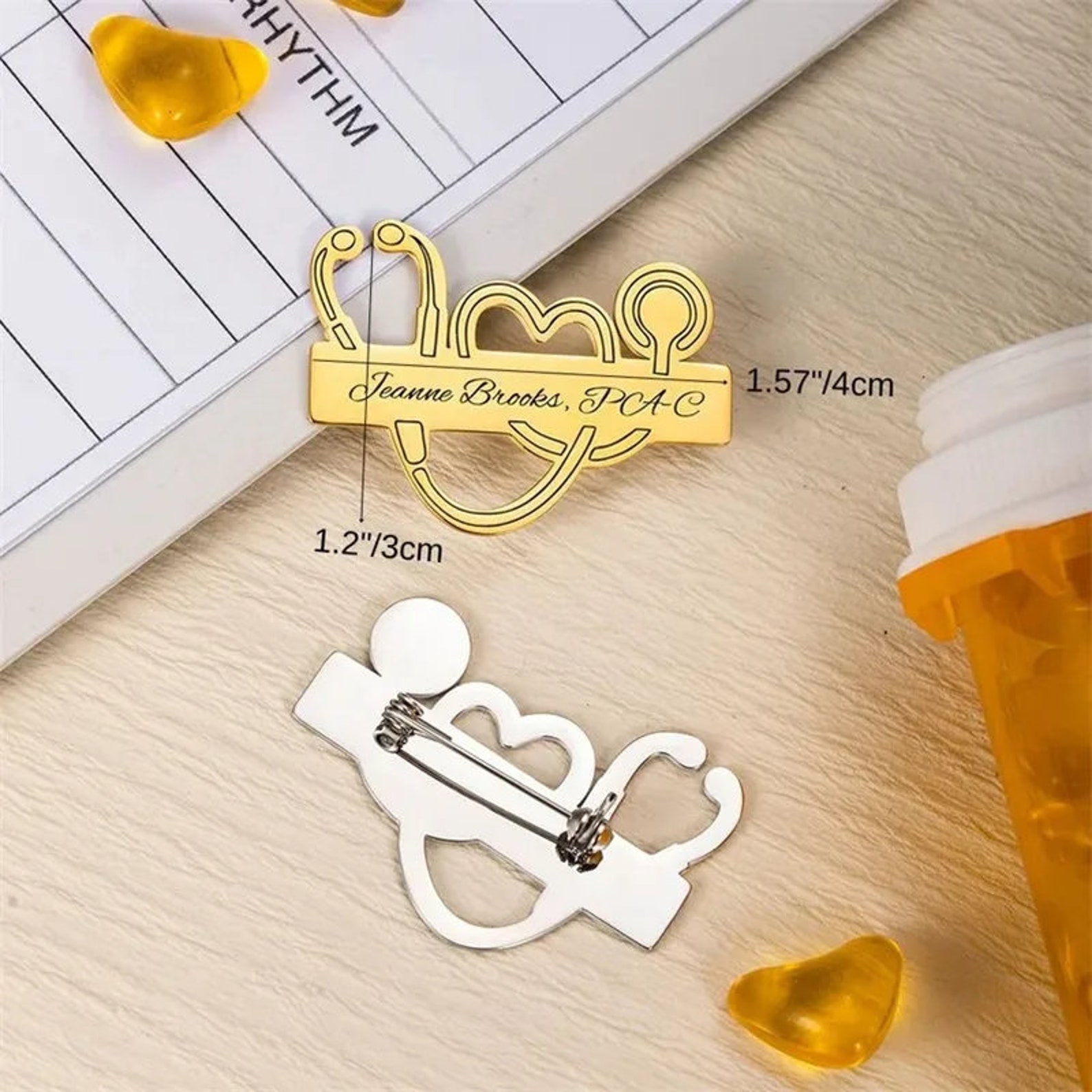 Custom Name Pin for Doctor, Nurse Pin, Personalized Doctor Pin, Doctor ...