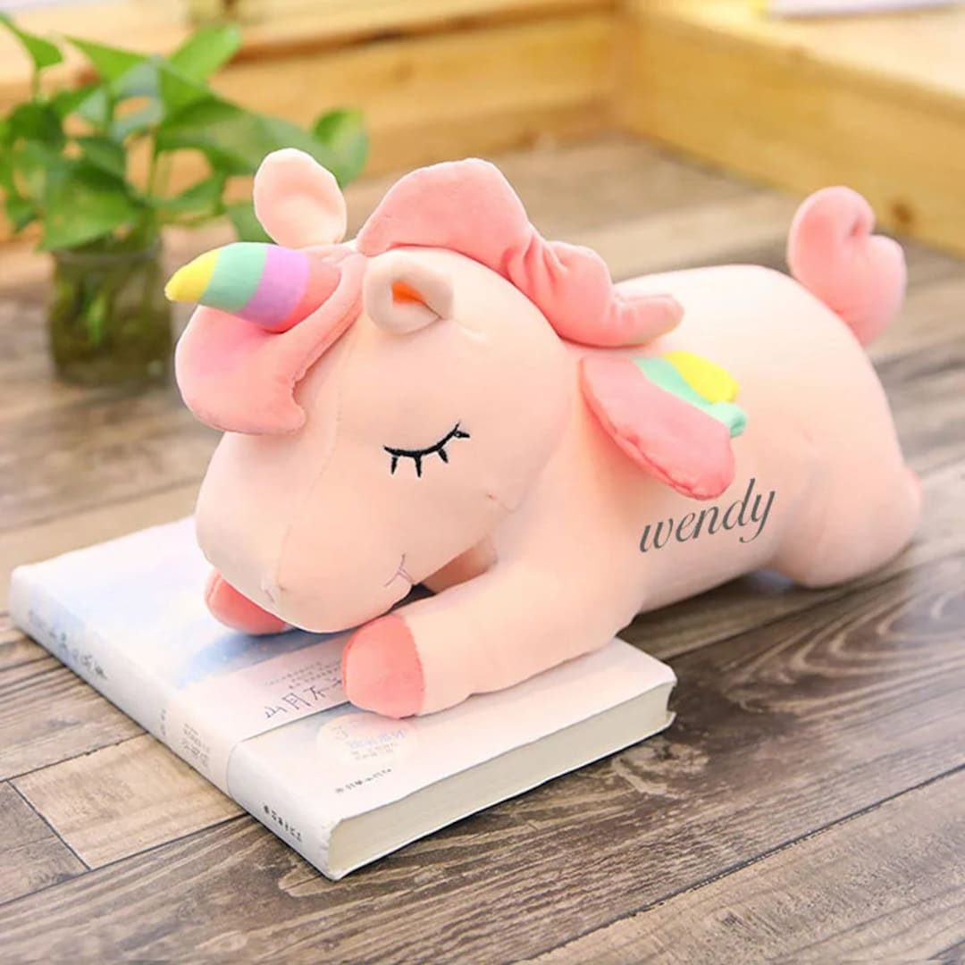 Plush Unicorn Toy Animal Plushie Rainbow Unicorn, Custom Name ...