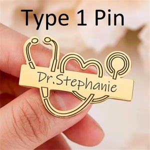 Custom Name Pin for Doctor, Nurse Pin, Personalized Doctor Pin, Doctor ...
