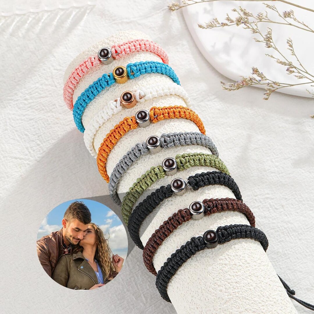 Photo Projection Bracelet Personalized Photo Bracelet Rope Bracelet ...