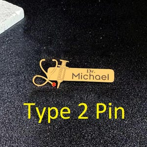 Custom Name Pin for Doctor, Nurse Pin, Personalized Doctor Pin, Doctor ...