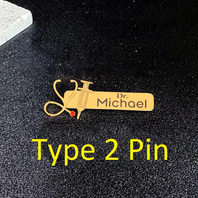 Custom Name Pin for Doctor, Nurse Pin, Personalized Doctor Pin, Doctor ...
