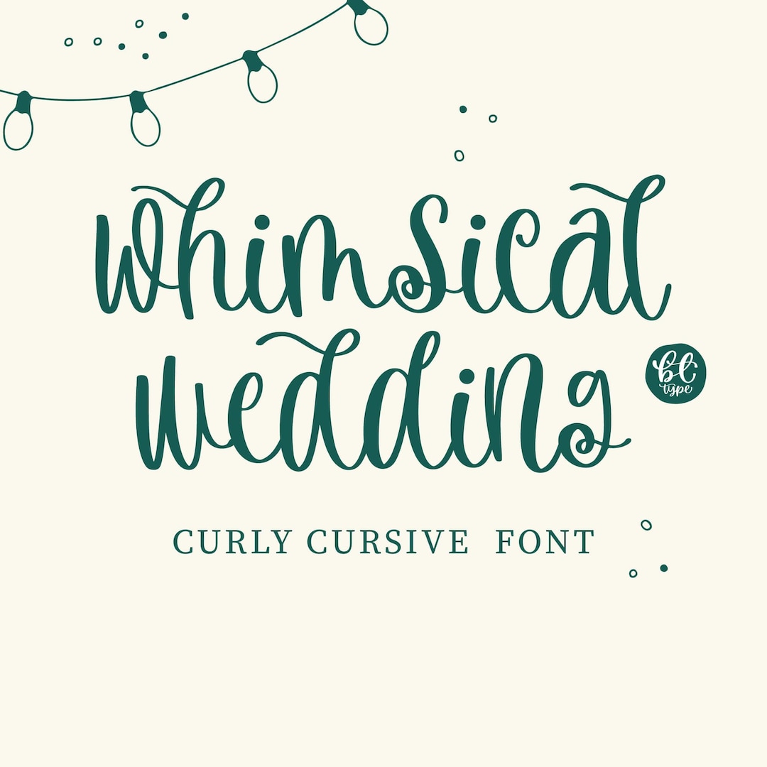 Whimsical Wedding Curly Script – Elegant Cursive Font, SVG for Cricut ...