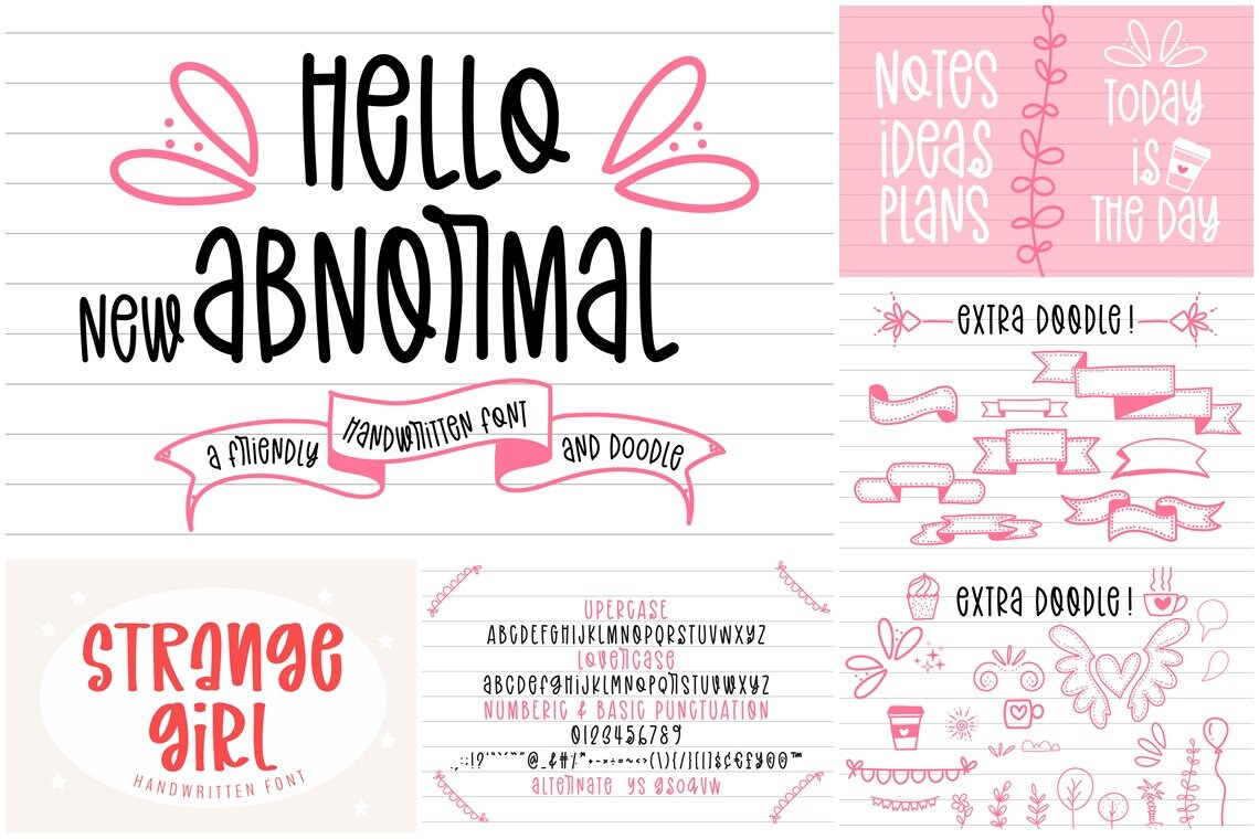 Big Bundle of 10 Handwritten Fonts Modern Calligraphy Font - Etsy