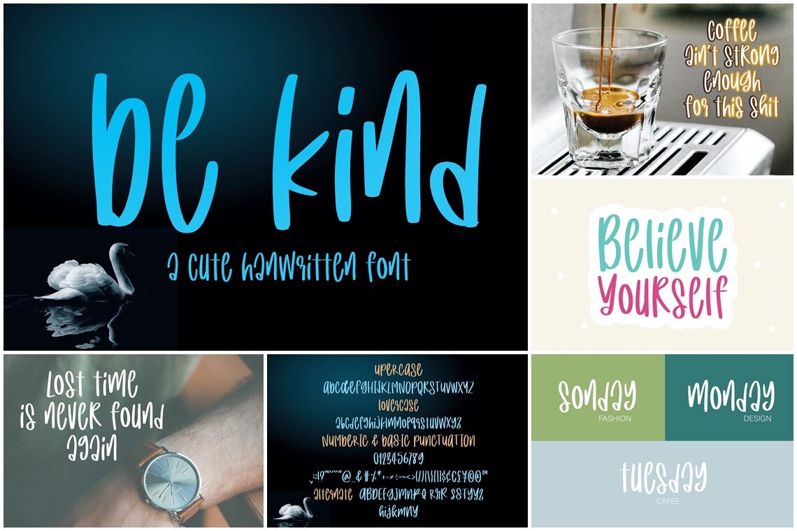 Big Bundle of 10 Handwritten Fonts Modern Calligraphy Font - Etsy