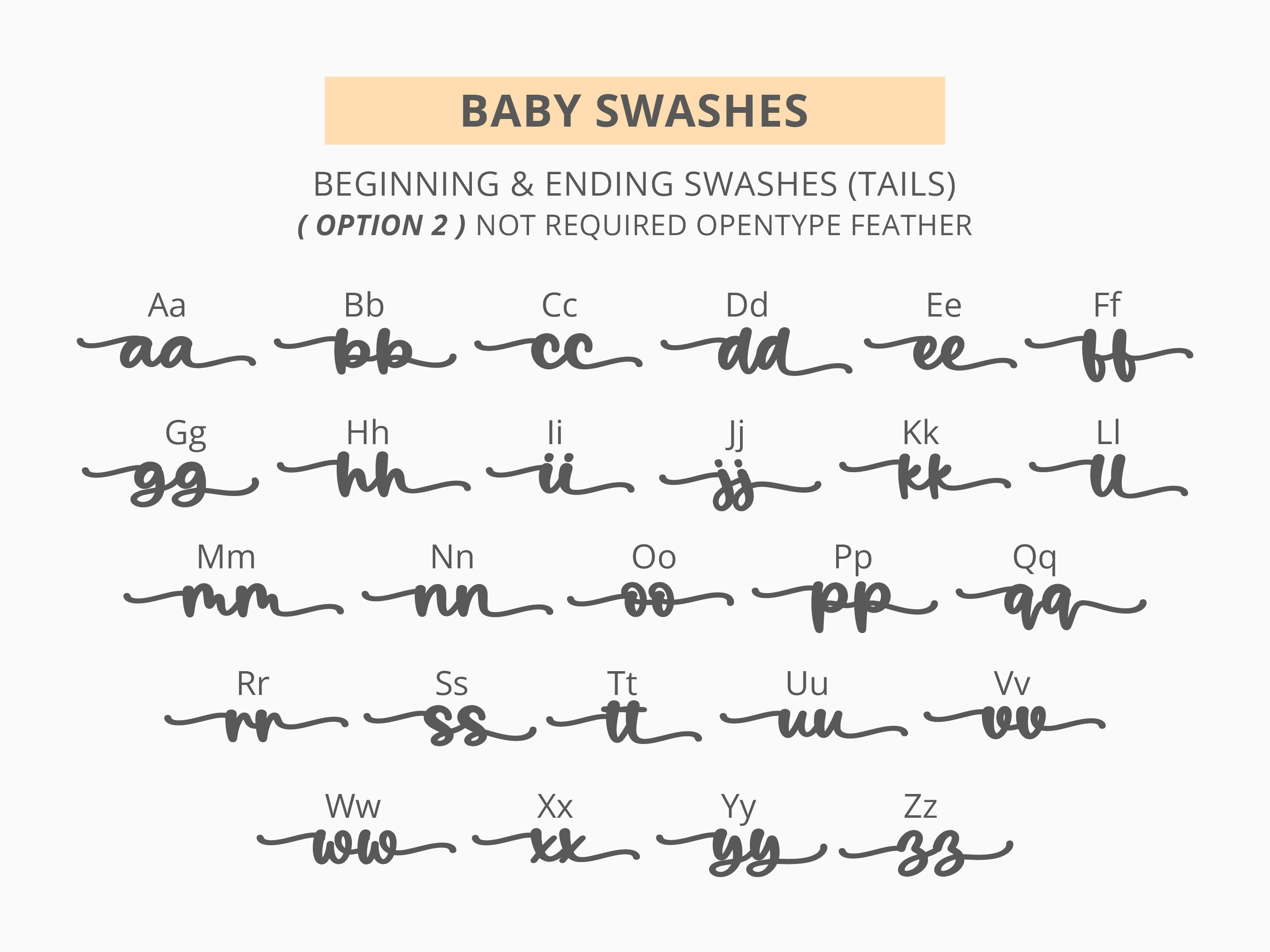 Connecting Heart Font With Tails, Thick Cursive SVG Fonts, Baby Script ...