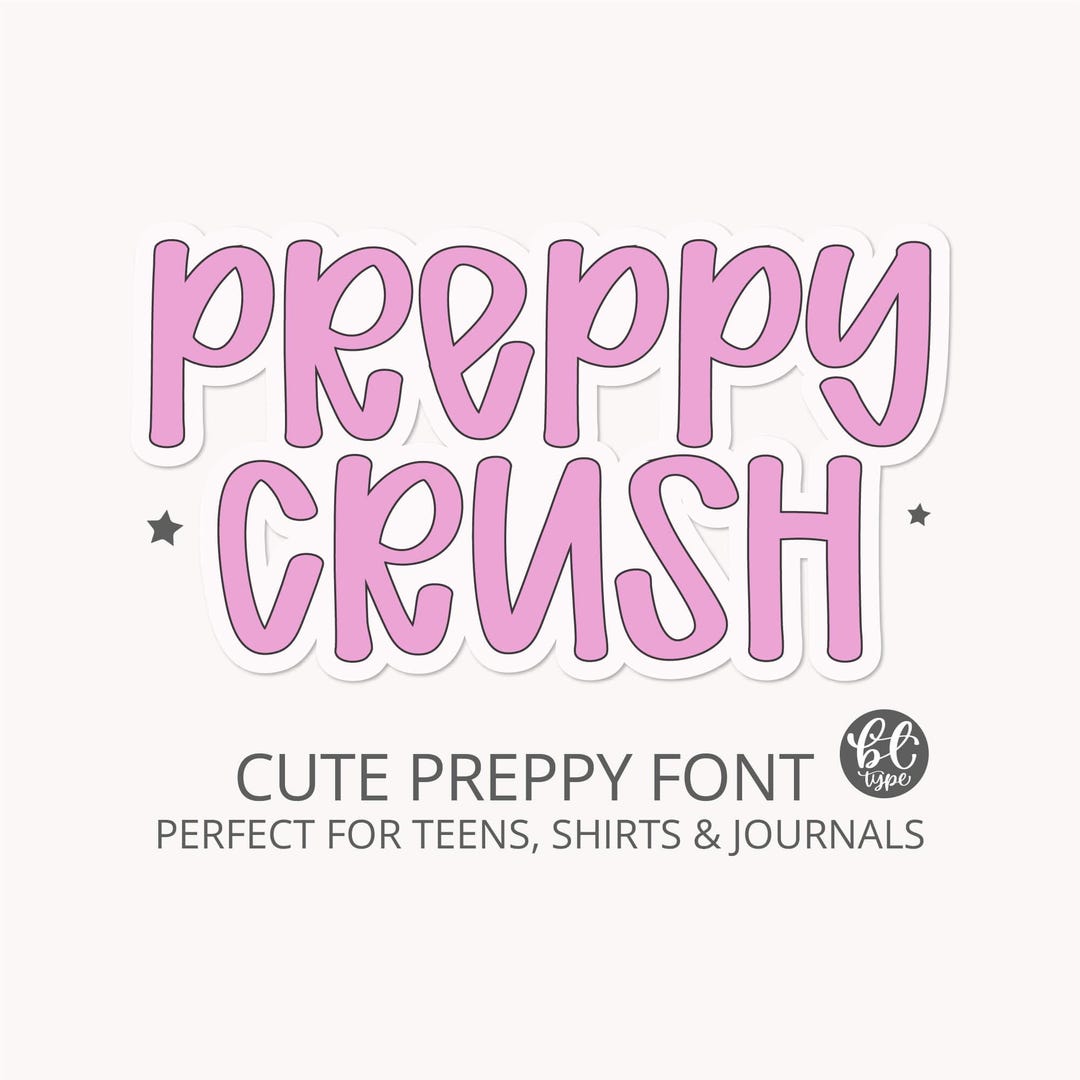 Digital Planner Font | Preppy Font | Chunky Font | Neat Handwriting ...