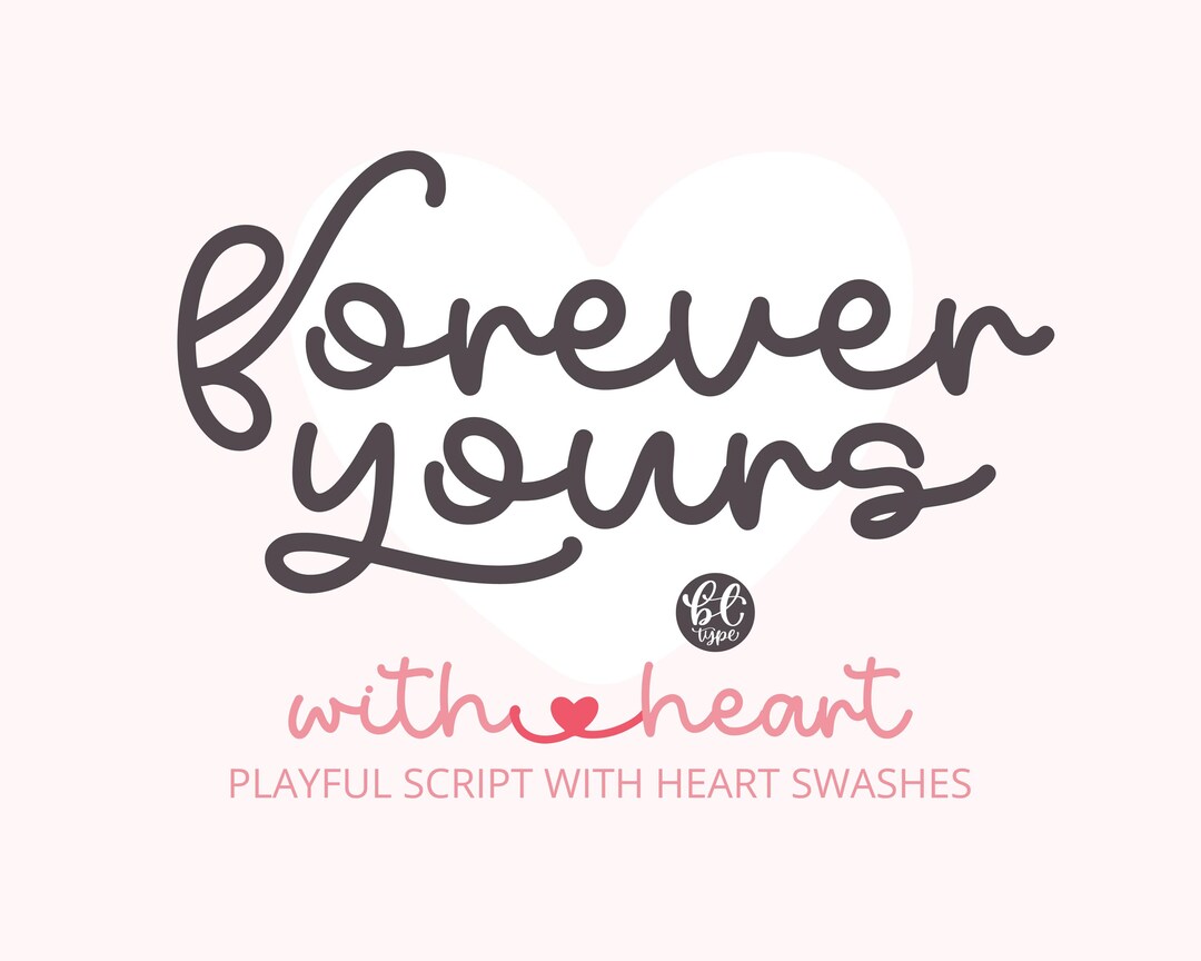 Handwritten Quirky Script With Tails, Swashes, and Heart-connecting ...