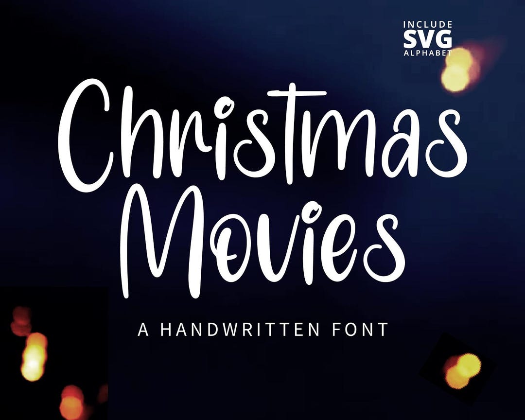 Christmas Font SVG | Playful Holiday Script Font | Handwritten Cursive ...