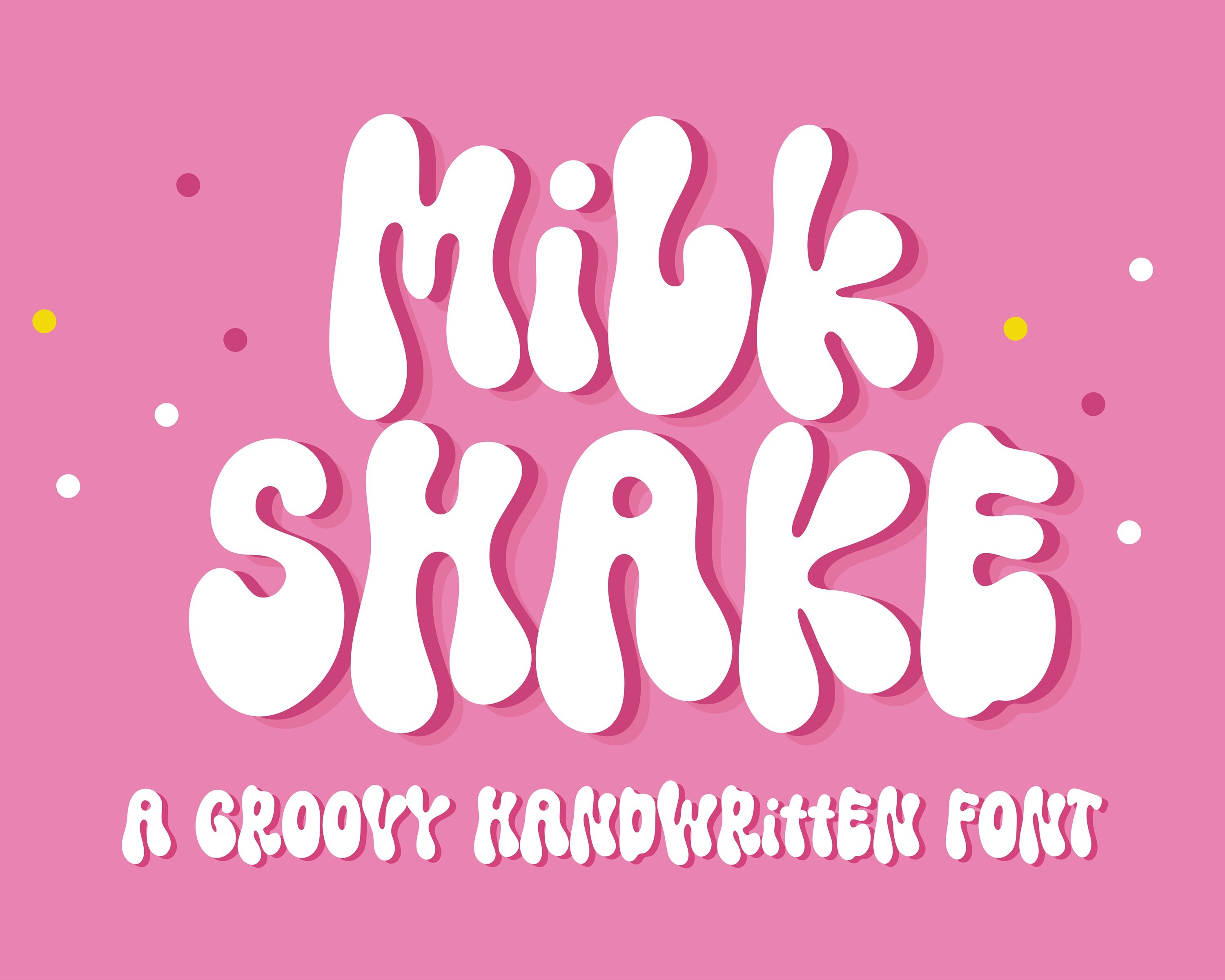 Milk Shake Retro Font Groovy Font Trendy Font Hippie Font - Etsy
