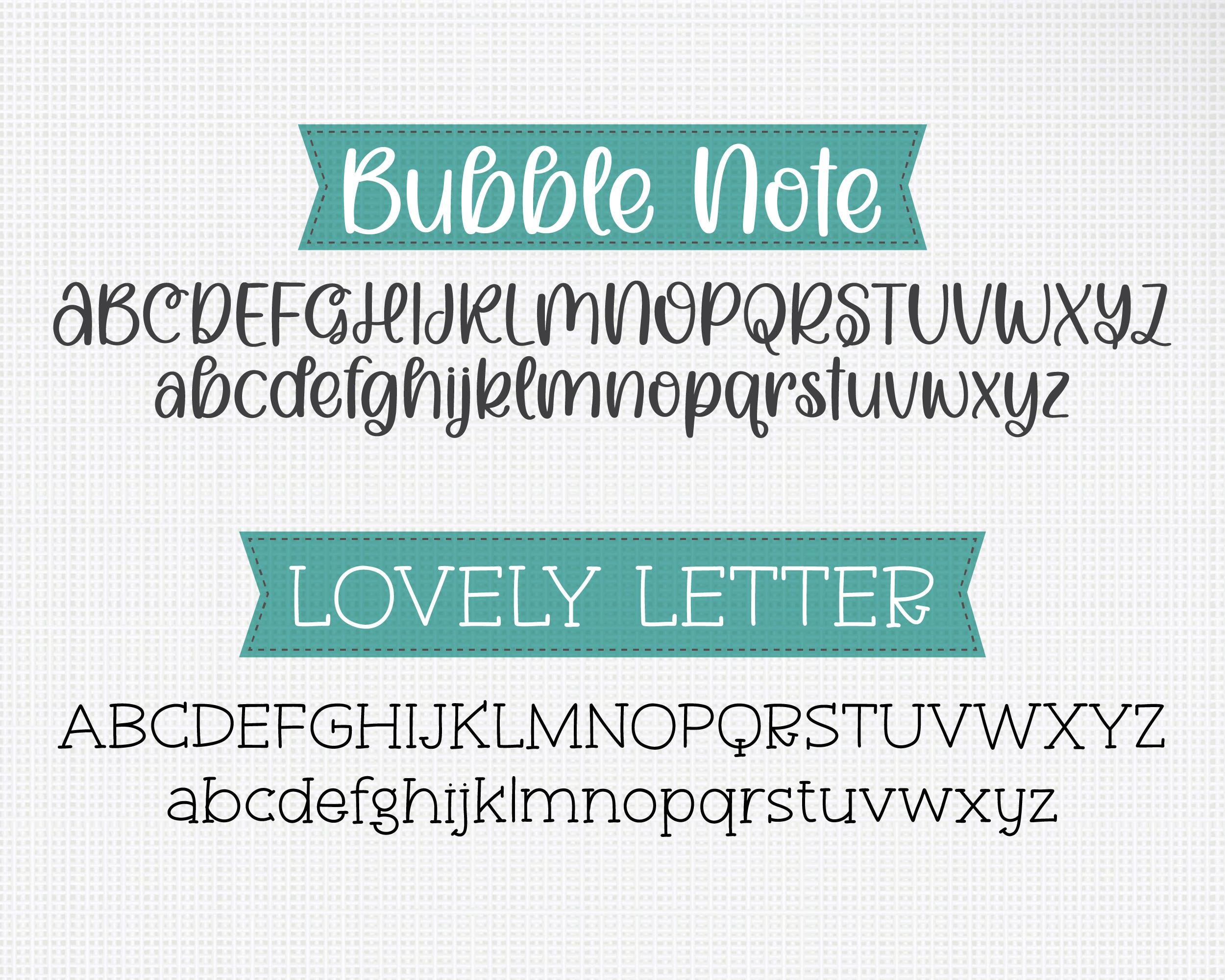 Cute Handwriting Font Bundle 12 Handwritten Fonts for Crafting, Lovely ...