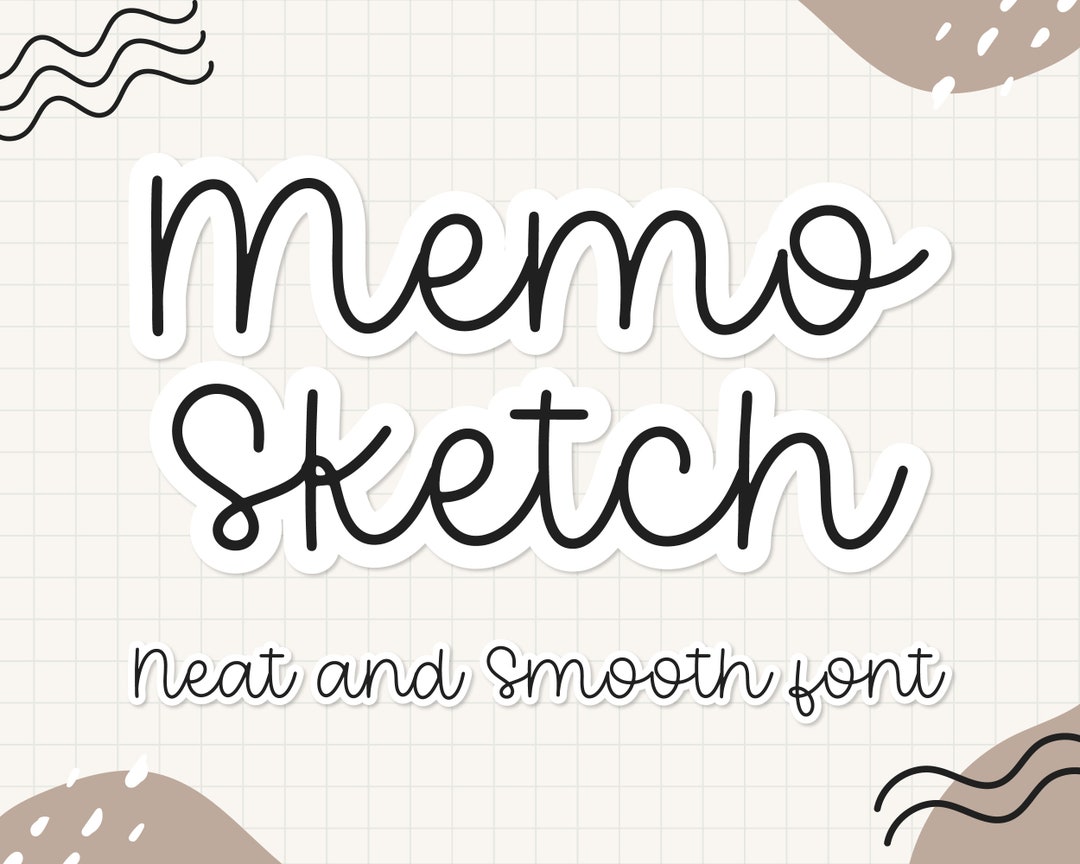 Memo Sketch Font: Neat Handwriting for Goodnotes, Procreate (OTF, TTF ...