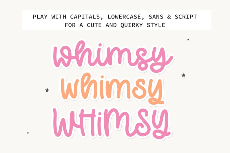 Whimsy Note Font Duo | Script & Sans, Handwriting Font (digital ...